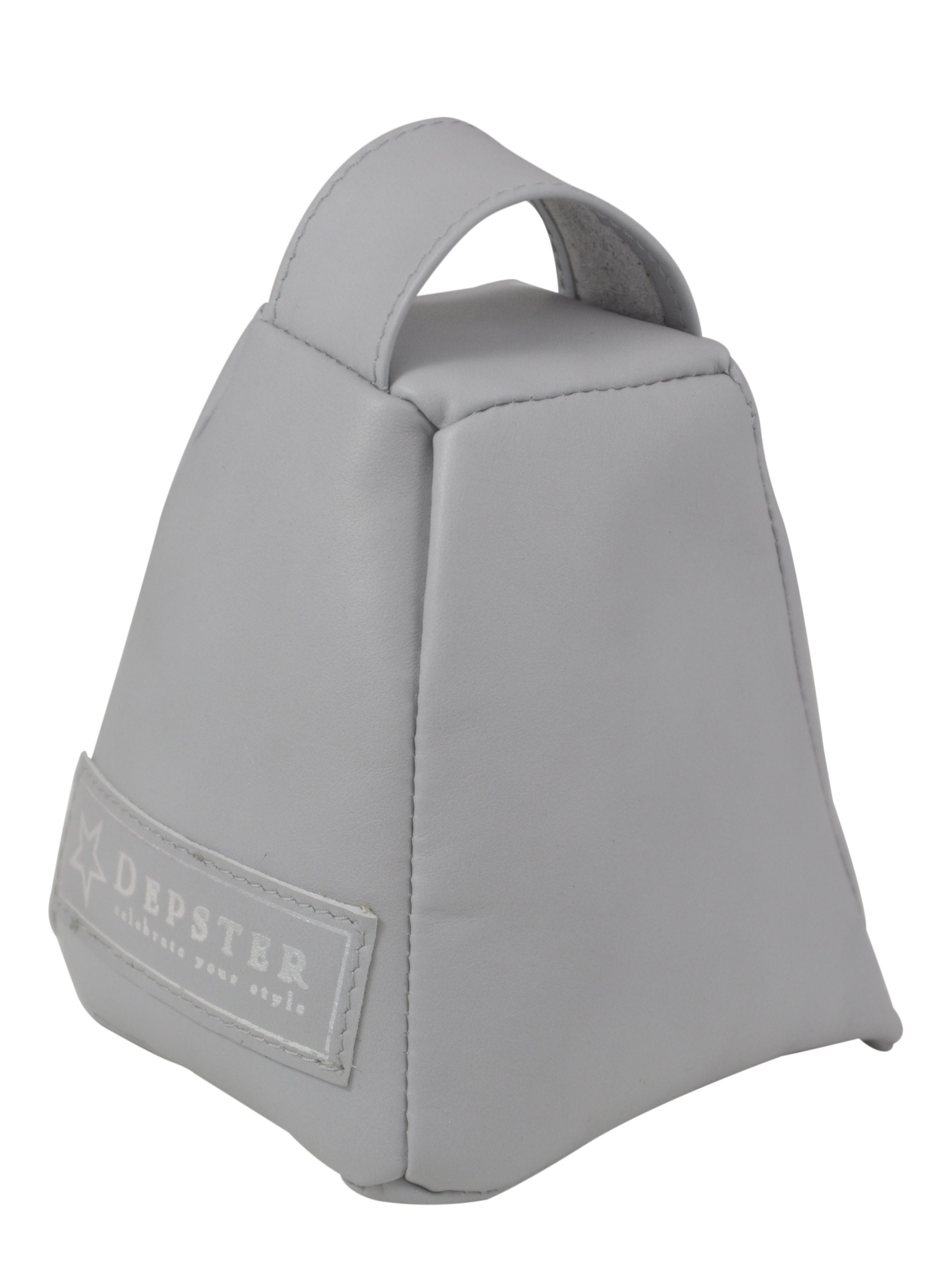 Hand Made Luxury Door Stop in Light Greay Coloured Leather, Made Out of ...