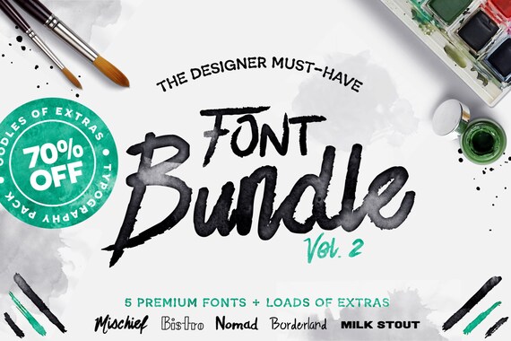 70% OFF Digital Fonts Hand Drawn Font Bundle: Volume 2 - Etsy
