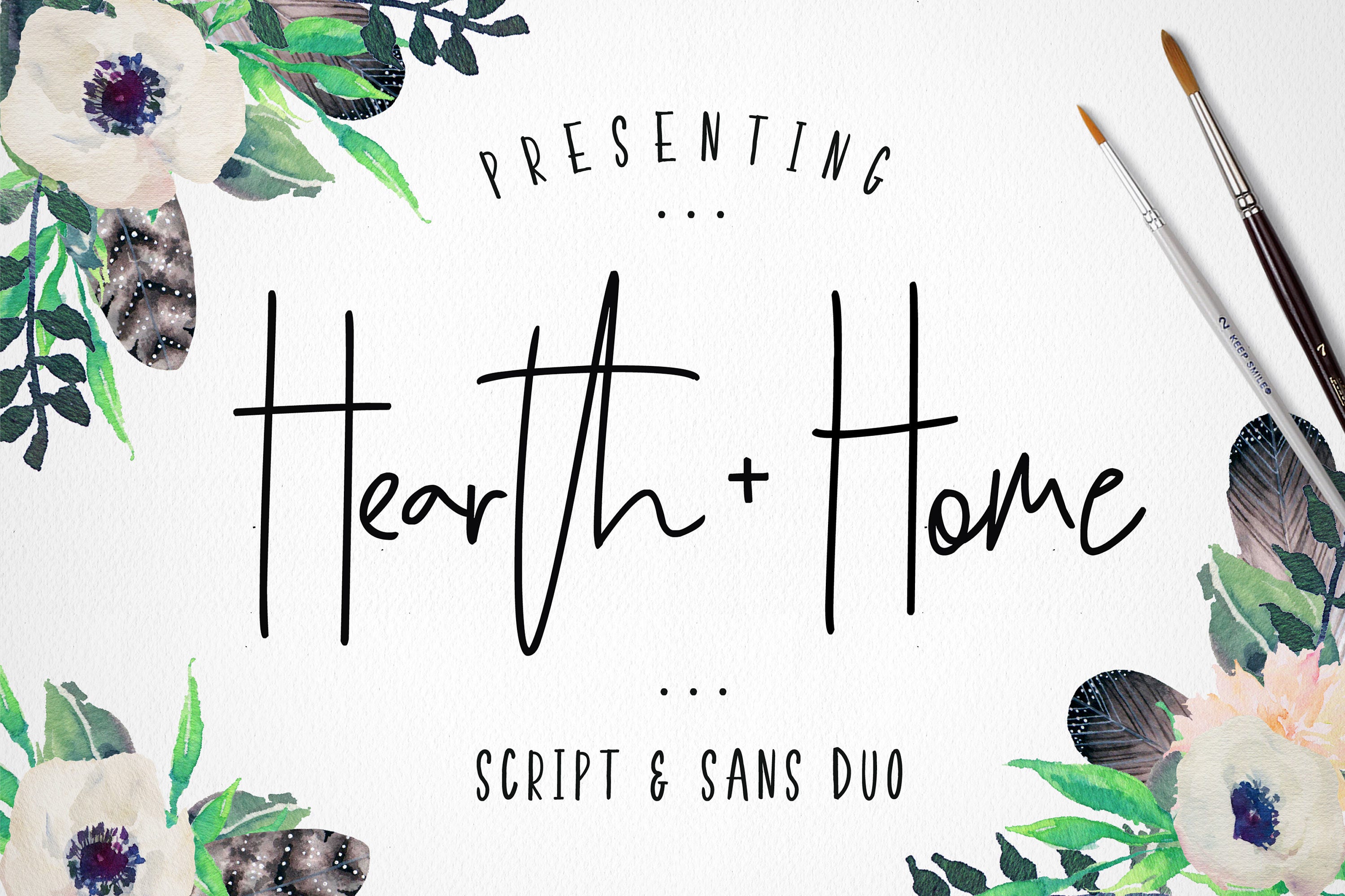 Hearth & Home Font Duo Branding Fonts Cricut Fonts Canva - Etsy
