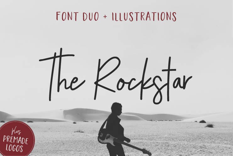 The Rockstar Font Duo Branding Font Cricut Font Canva - Etsy