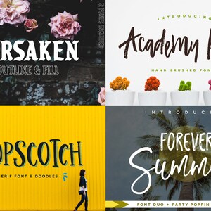 Premium Font Bundle 500 Graphics Branding Fonts Cricut Fonts Canva ...