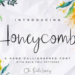 Honeycomb Font - Branding Fonts - Cricut Fonts - Canva Fonts ...
