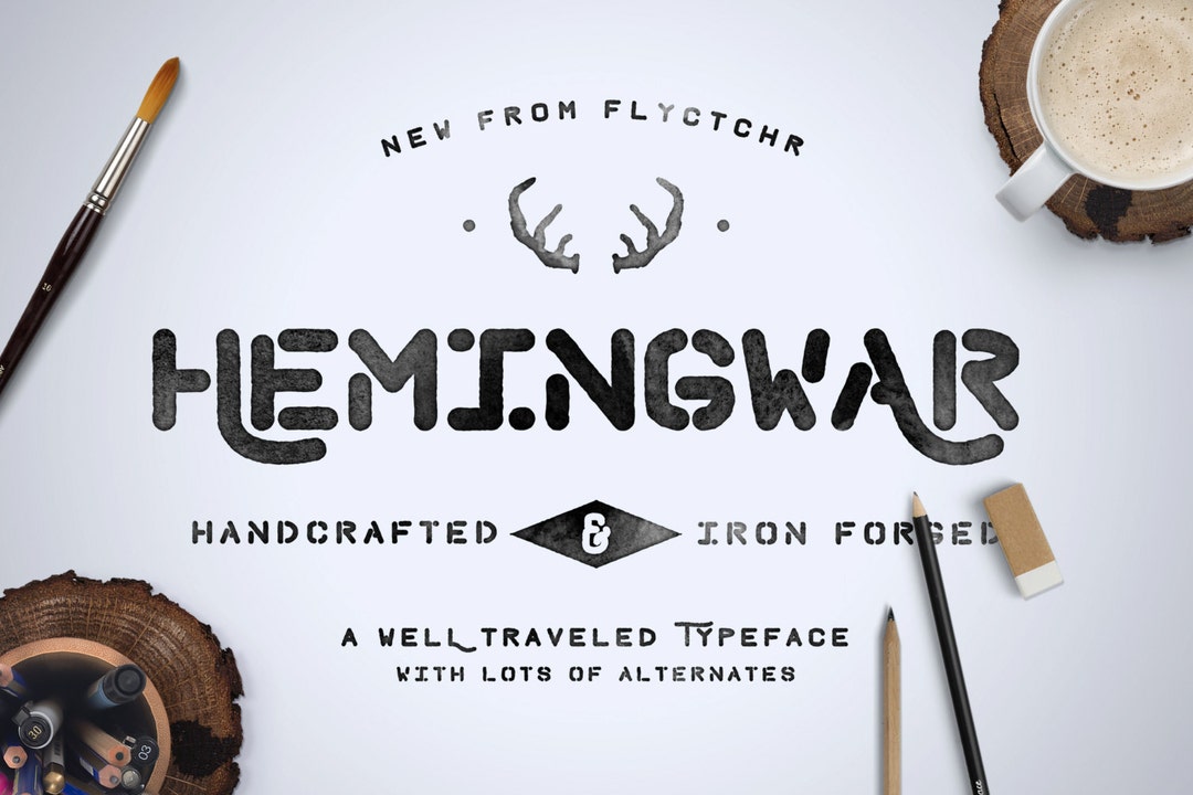 Hemingwar Font - Downloadable - Etsy