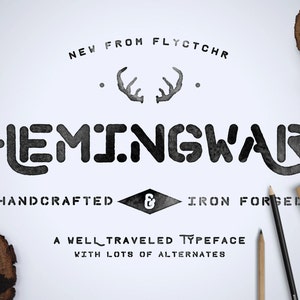 Hemingwar Font Downloadable - Etsy