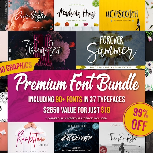 Deluxe Font Bundle Branding Fonts Cricut Fonts Canva - Etsy