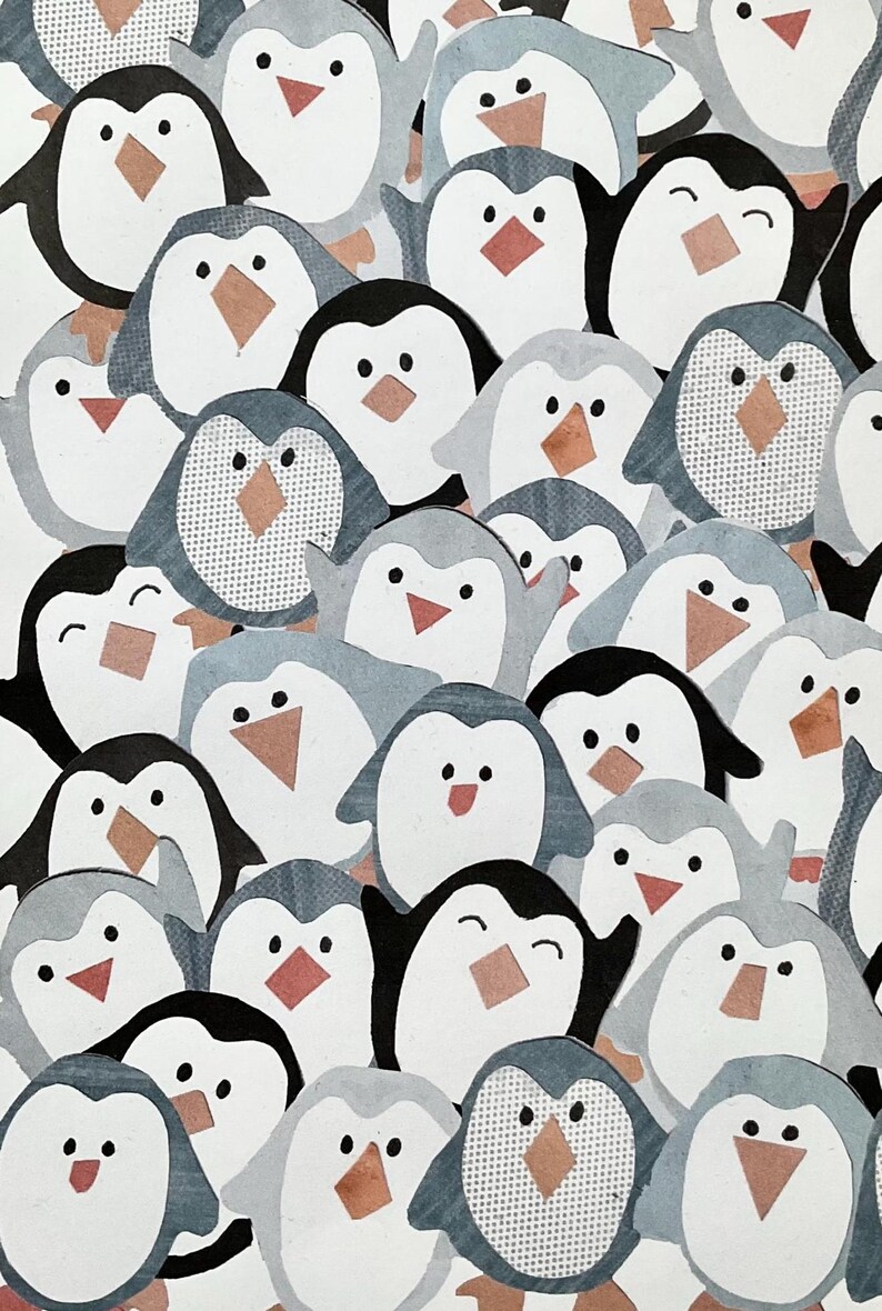 Printable Penguin Huddle Wall Art - Digital Download - Nursery - Office ...