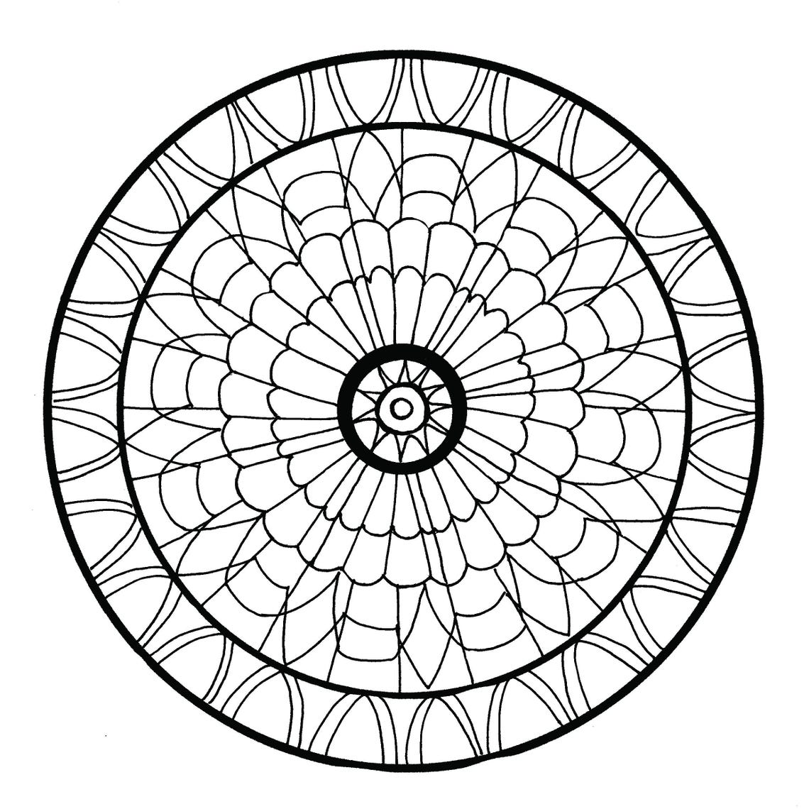 Easy Mandala Printable Colouring Sheets for Relaxed and Happy Colouring ...