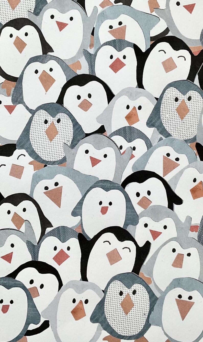 Penguin Huddle Wall Art - Adorable Print - Original Artwork - Gift ...