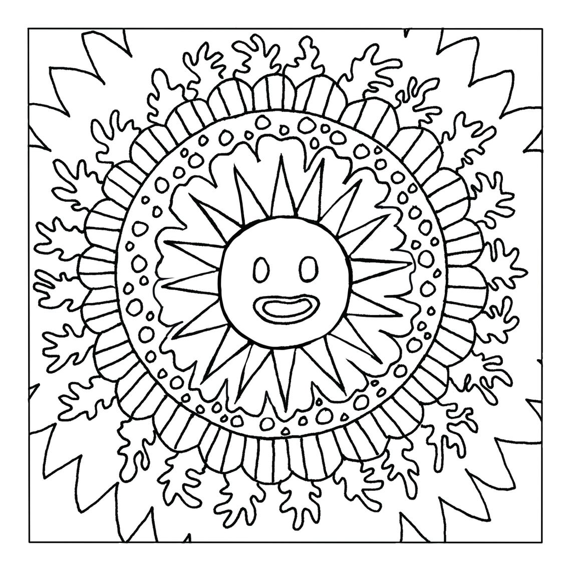 Easy Mandala Printable Colouring Sheets for Relaxed and Happy Colouring ...