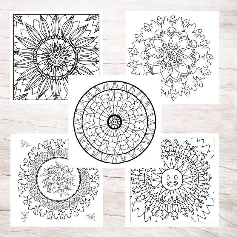 Easy Mandala Printable Colouring Sheets for Relaxed and Happy Colouring ...