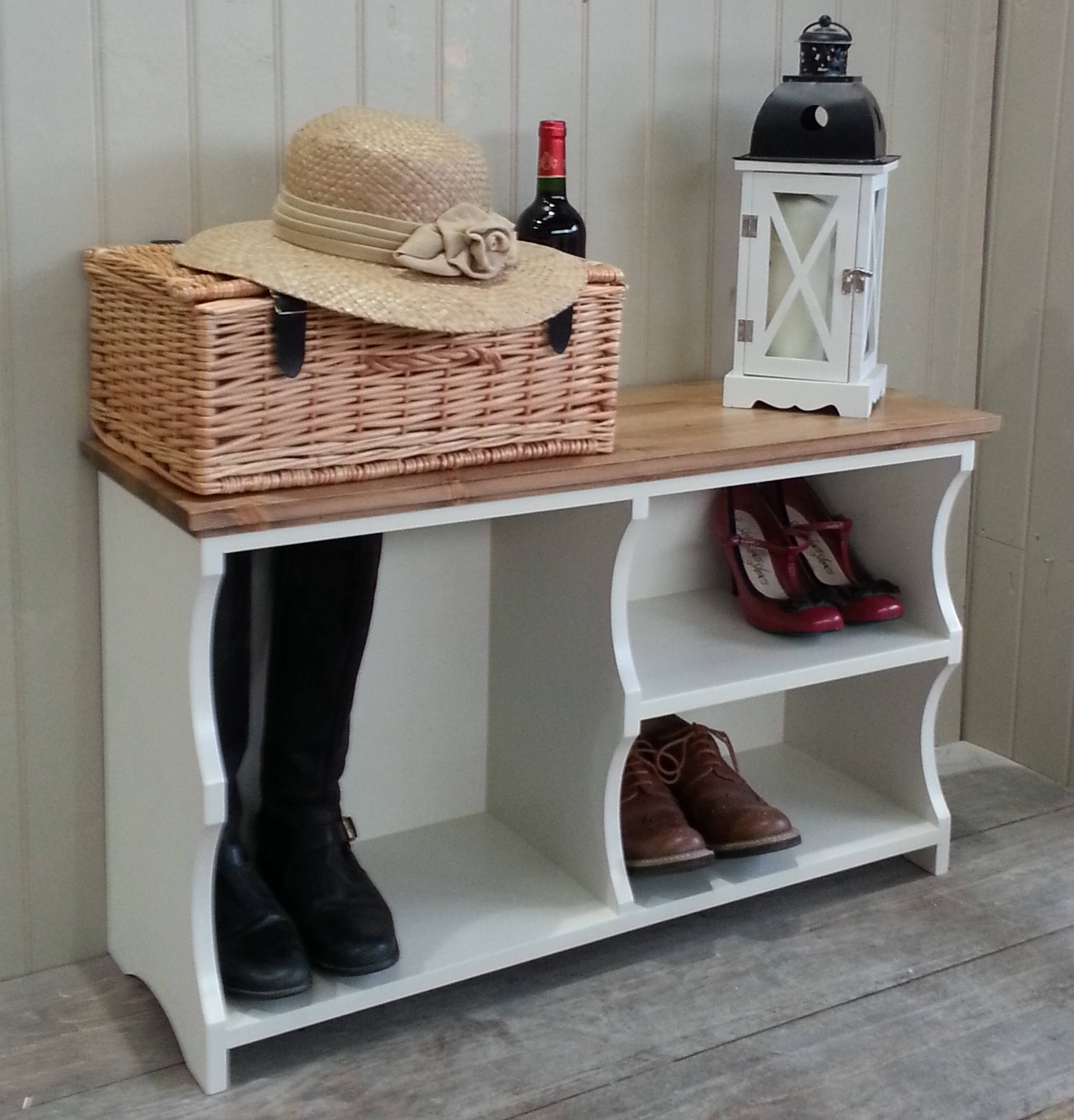 Boot Bench and Shoe Rack With Storage Shelves and Boot - Etsy UK
