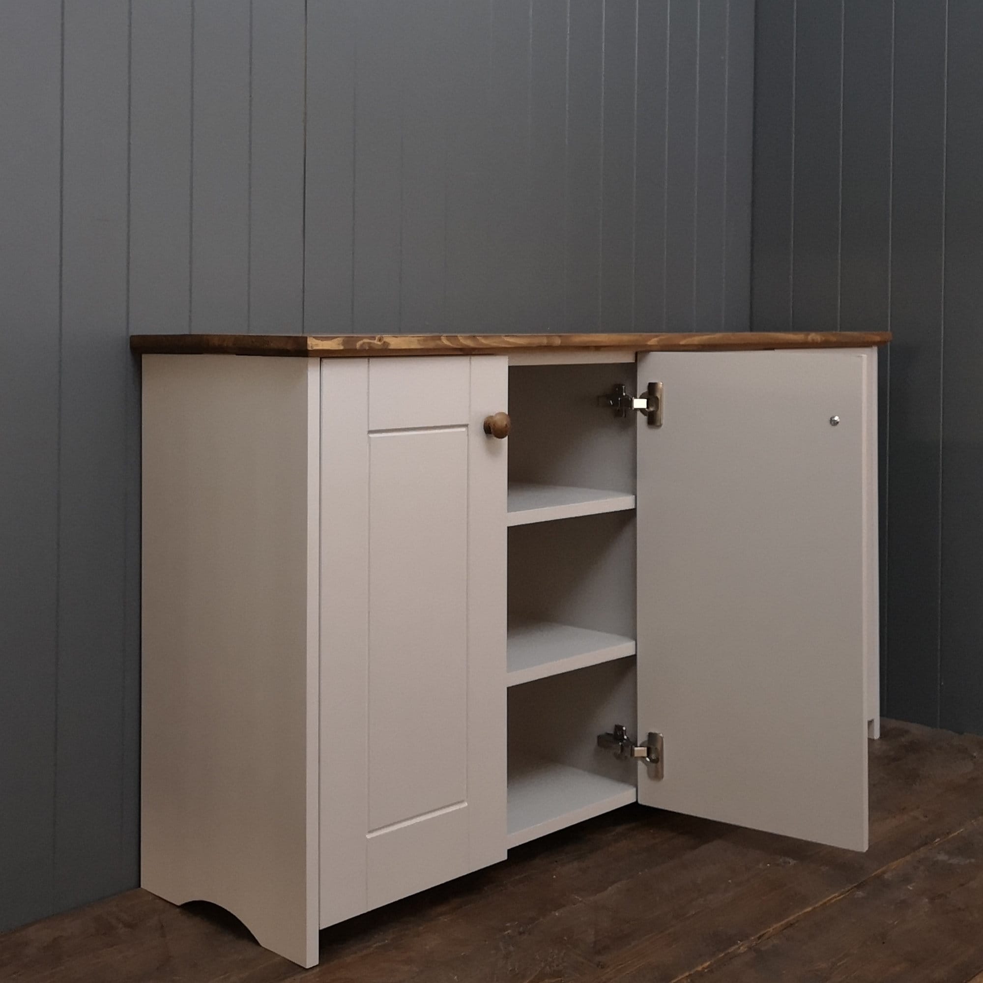 3 shelf cupboard with storage shelves and 4 panel style soft | Etsy