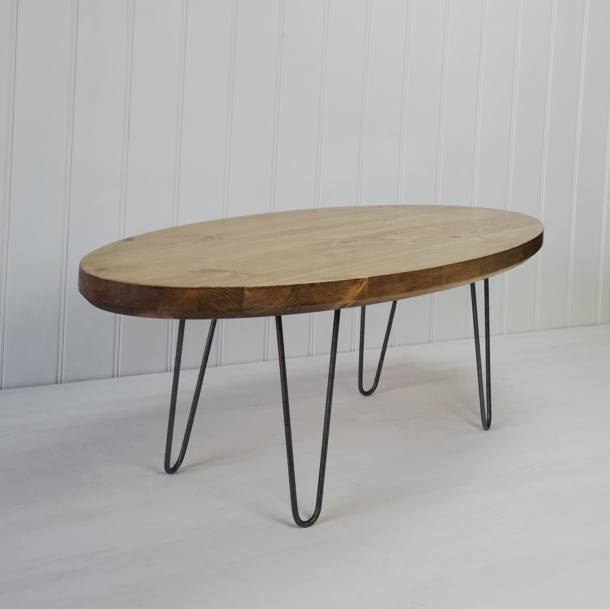 Retro Coffee Table, a Vintage Style With Metal Hairpin Legs-surf Board ...