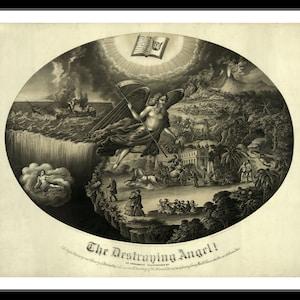 The Destroying Angel - Vintage Art Print - Religious Art - Angels and ...