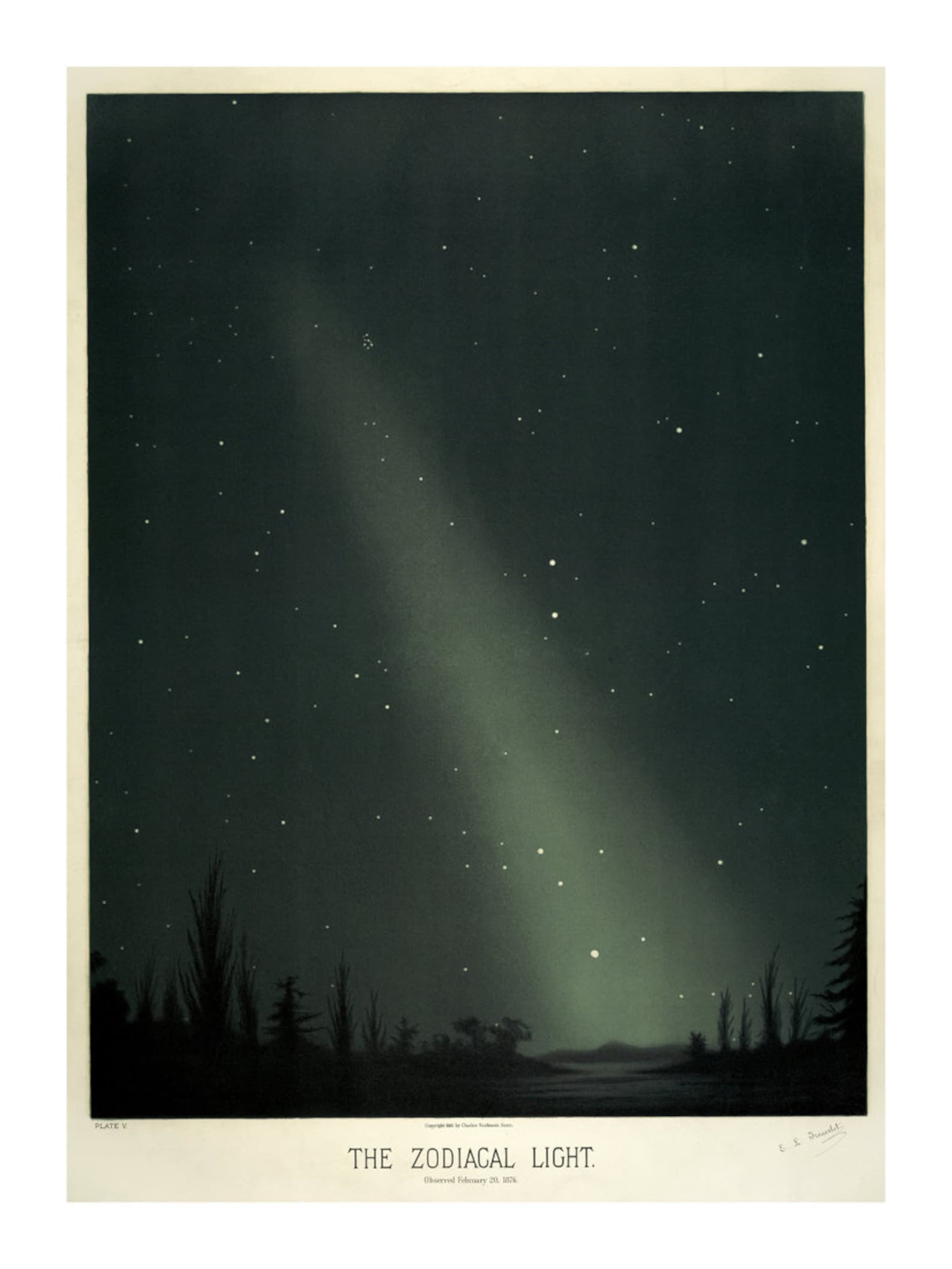 Zodiacal Light False Dawn Astronomical Science Art Print Antique ...