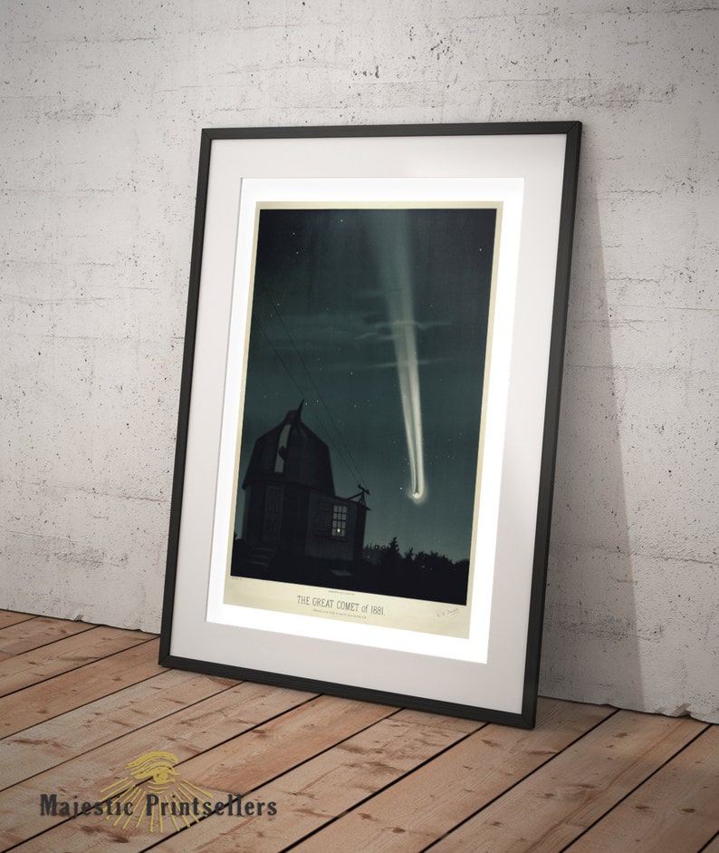 Great Comet of 1881 Astronomy Art Print Antique - Etsy