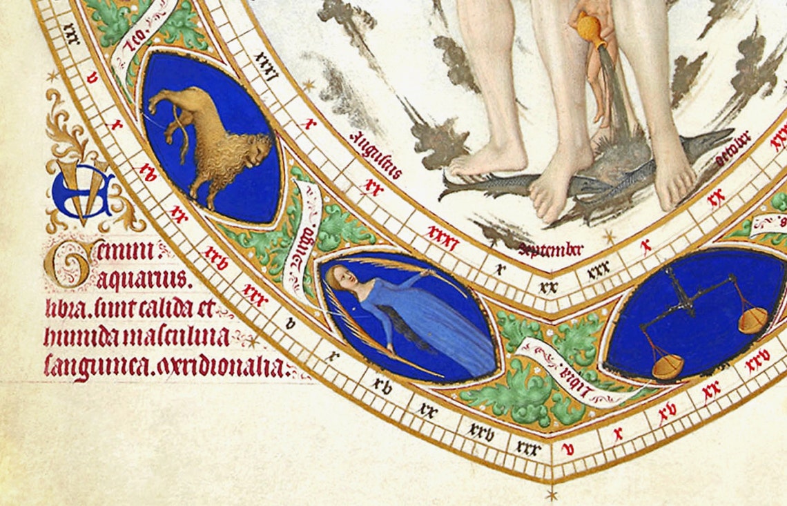 Zodiacal Man Astrology Chart - Astrological Zodiac Art Print - Homo ...