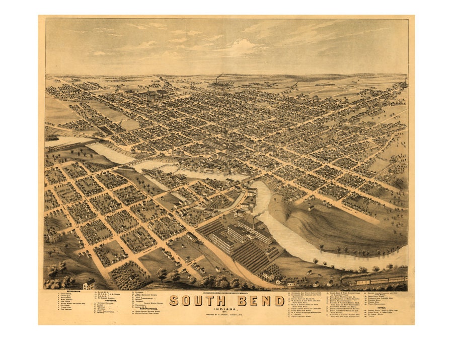 South Bend Indiana City Map