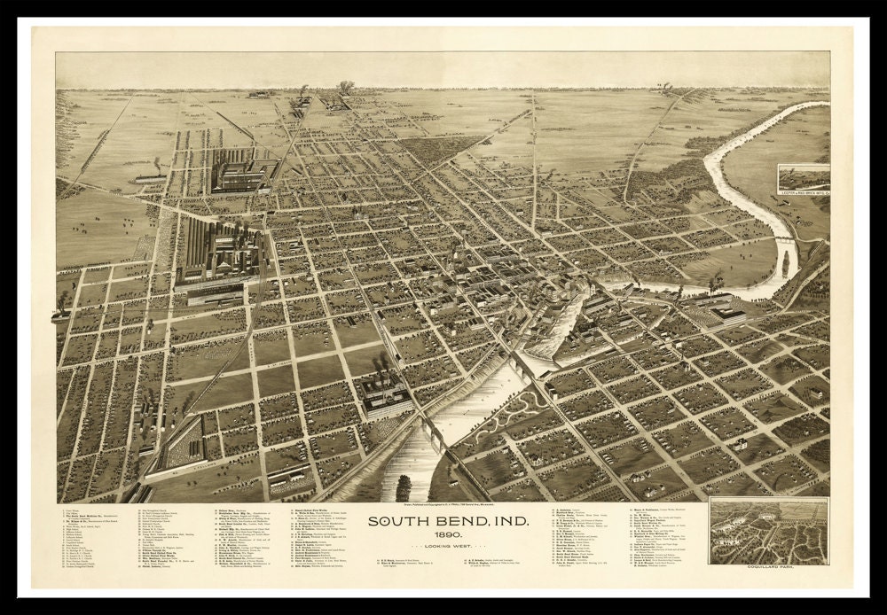 South Bend Indiana City Map