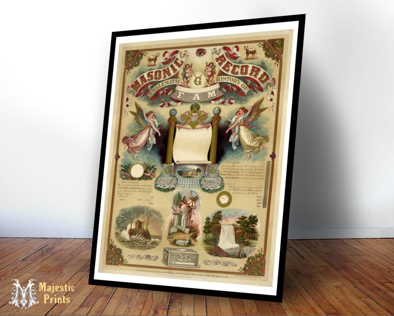 Masonic Record and Emblematic History 1872 Vintage Masonic Collectible ...