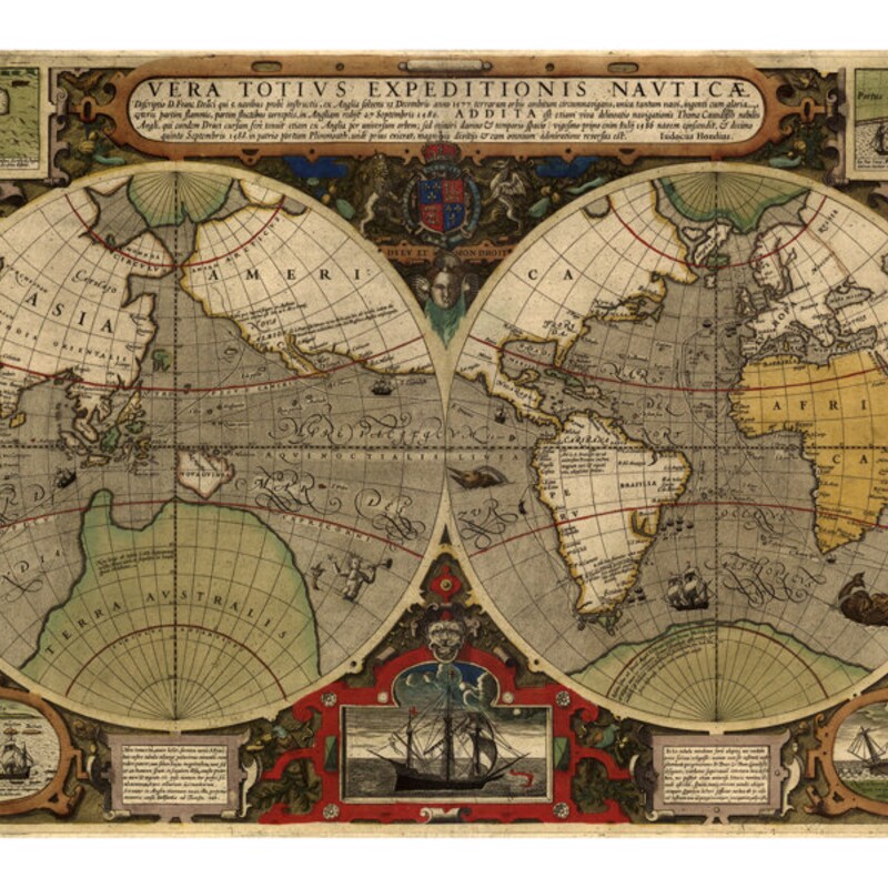 Antique Wall Map - Etsy
