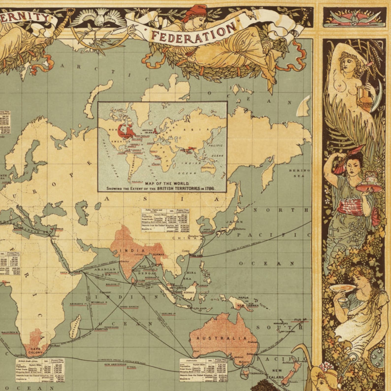 British Imperial Federation Map of the World Old Maps and Prints ...