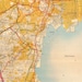 Vintage Map of Tokyo Showing Bombed Out Areas - WWII Wall Art - Japan ...
