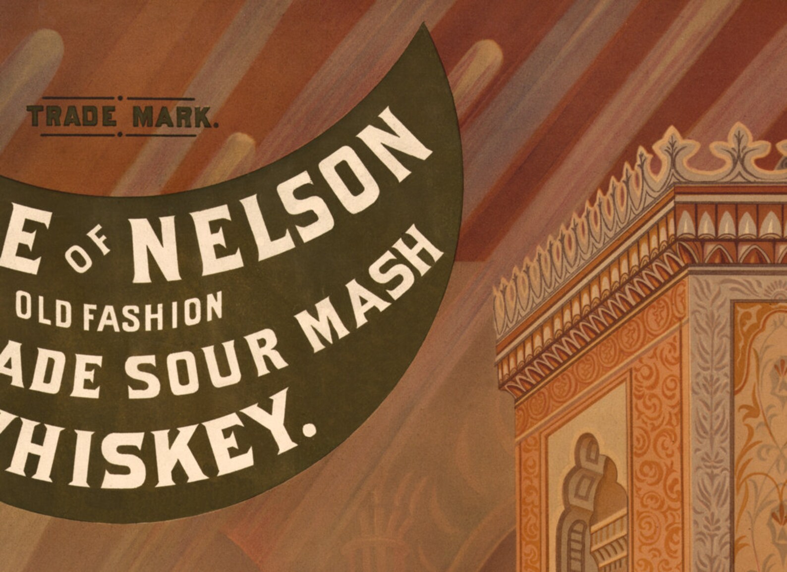 Vintage Belle of Nelson Whiskey - Antique Advertising Art - Bar and ...