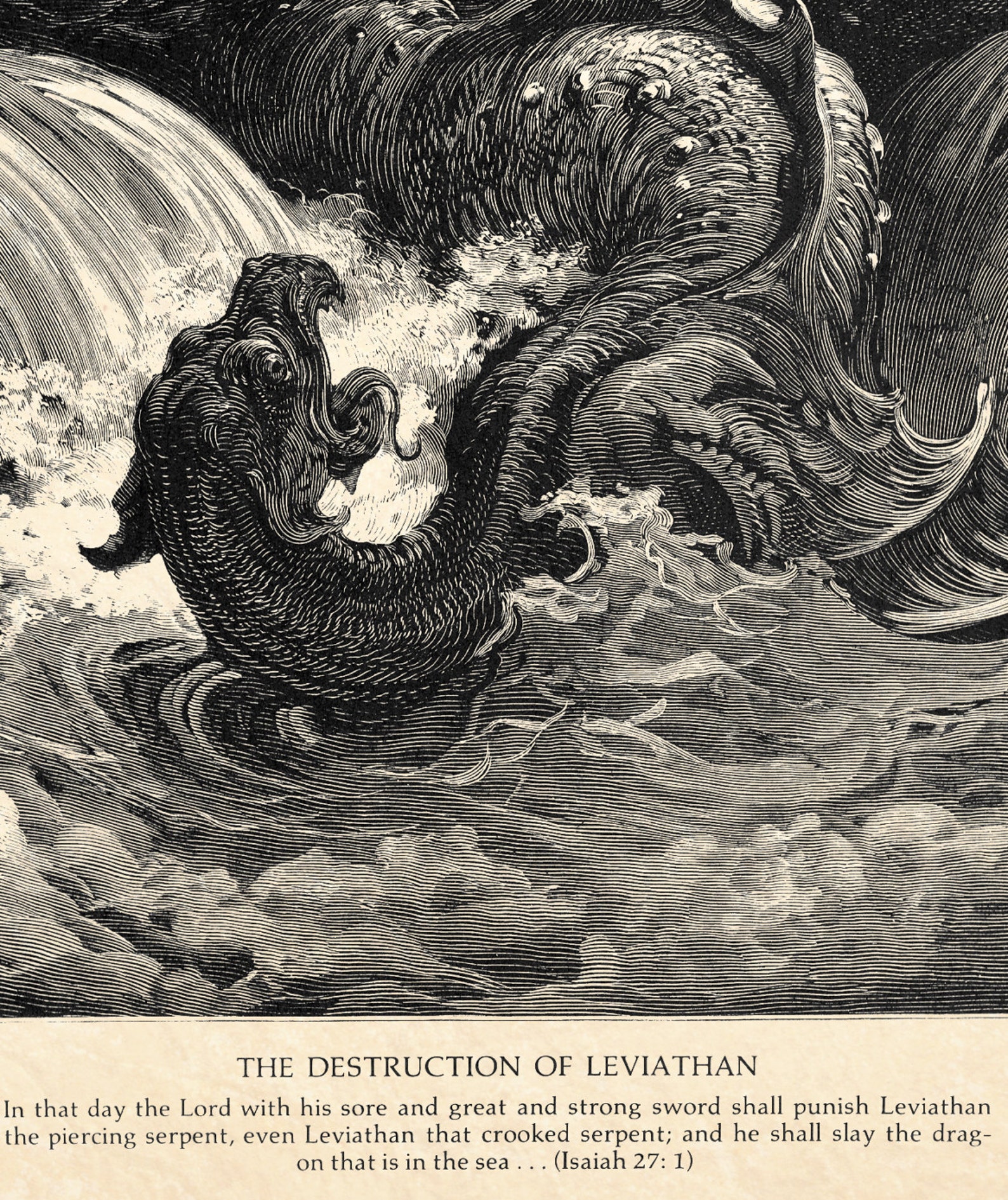 Gustave Dore's Destruction of Leviathan - Vintage Religious Art ...