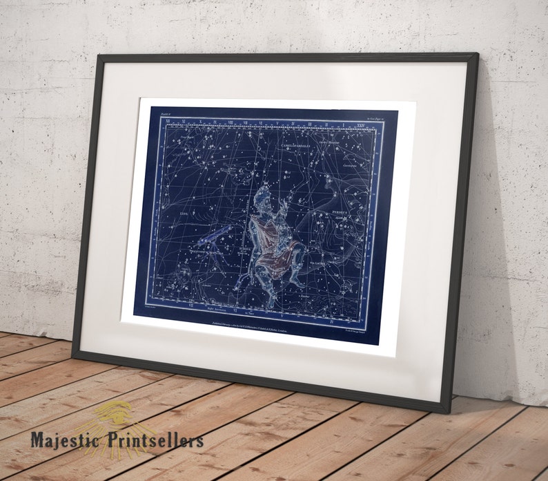 Vintage Auriga Capella Vel Alioth Constellation Celestial Map - Etsy