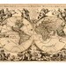 Jaillot Map of the World - Antique World Map Wall Decor - Restoration Style - Vintage Map Print ...