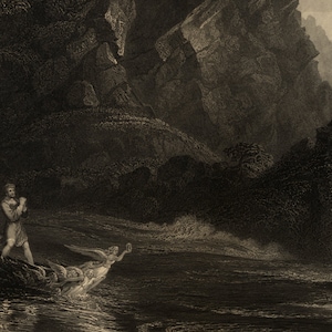 The Voyage of Life Manhood Antique Religious Art Print Angel Decor ...