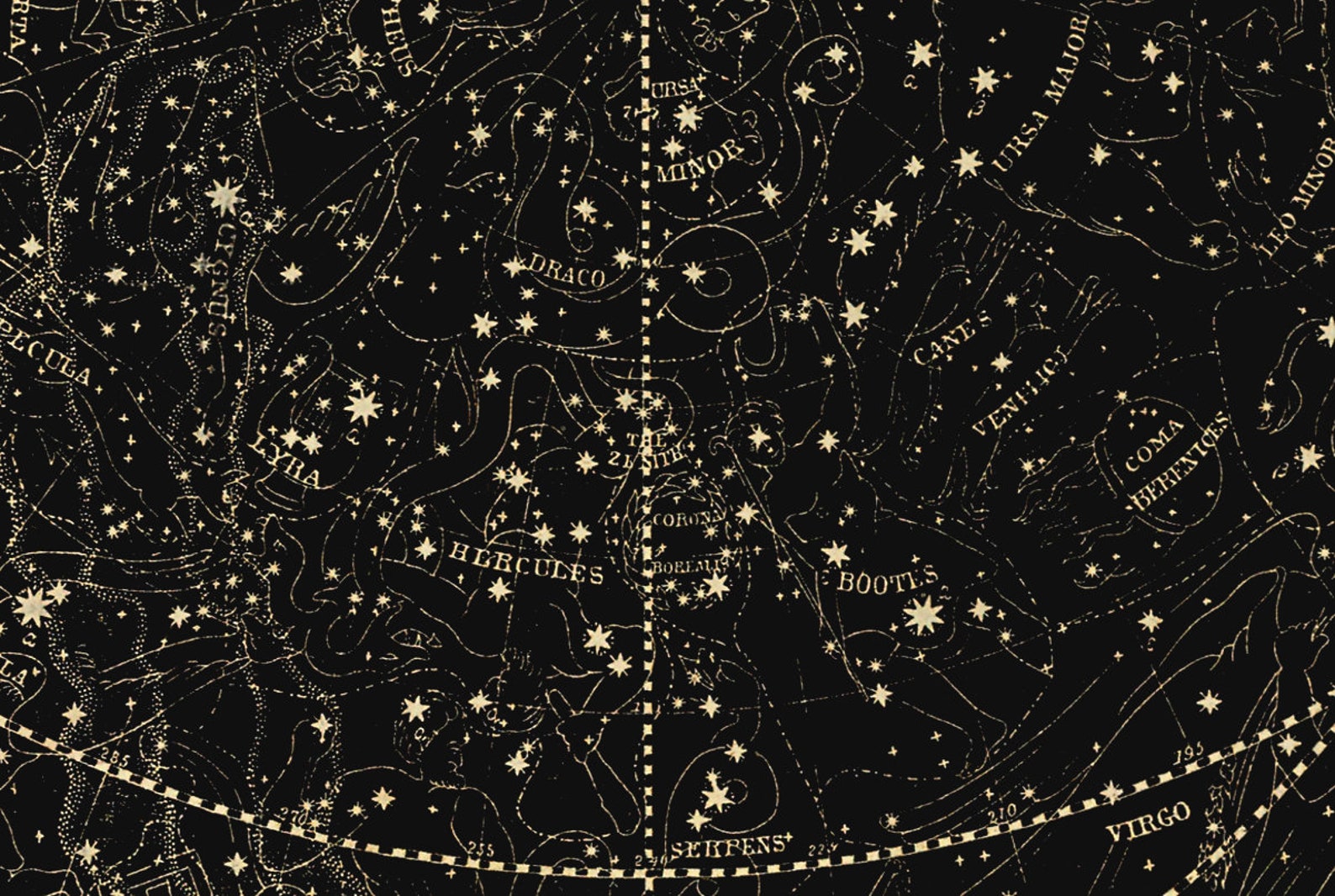 Visible Heavens 02 Constellation Celestial Chart - Astronomy Gift ...