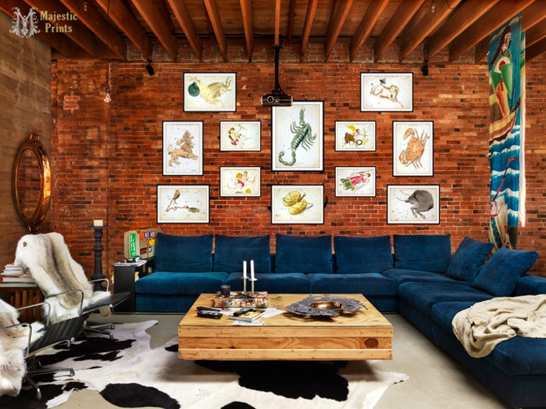 Leo Major Vintage Zodiac Sign Art Print - Etsy