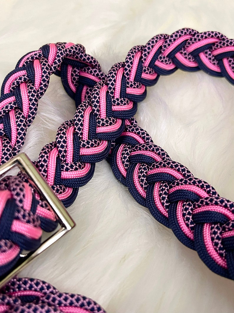 Pink Horse Reins | Paracord Braided Loop Reins | Handmade Rope Tack ...