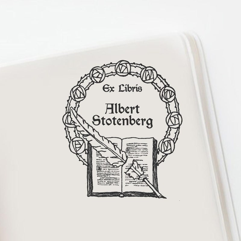 Open Book Stamp - Etsy