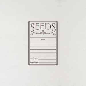 Seed Packet Labeling Stamp Seed Labeling Stamp From the - Etsy