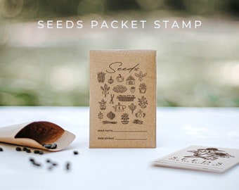 Seed Packet Stamp Fill in the Blank Rubber Stamp Grow Your Own Gift for ...