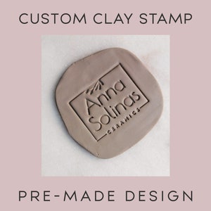 Custom Pre-made Design Clay Stamp, Clay Custom Stamp, Stamp for Clay ...