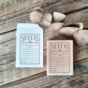 Seed Packet Labeling Stamp Seed Labeling Stamp From the - Etsy