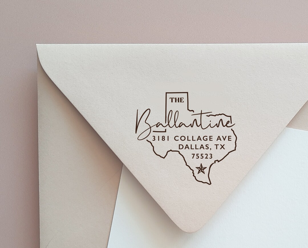 Texas Address Stamp, State Address Stamp, Your Country Address Stamp ...