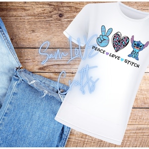 Peace Love Stitch Heat Transfer Vinyl PHYSICAL PRODUCT - Etsy