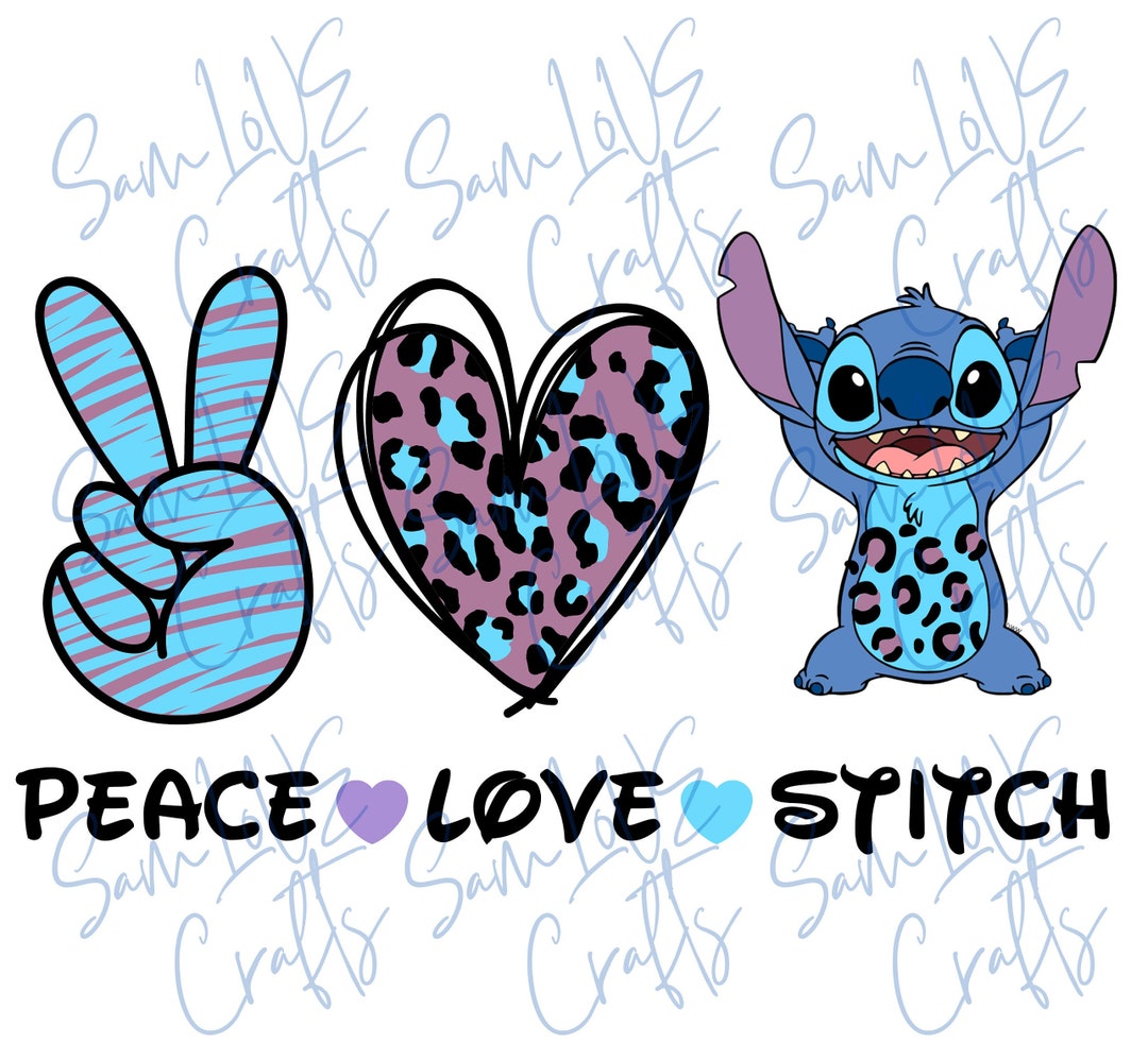 Peace Love Stitch Heat Transfer Vinyl PHYSICAL PRODUCT - Etsy