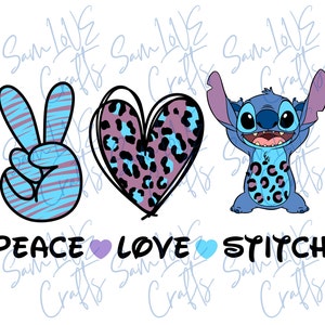 Peace Love Stitch Heat Transfer Vinyl PHYSICAL PRODUCT - Etsy
