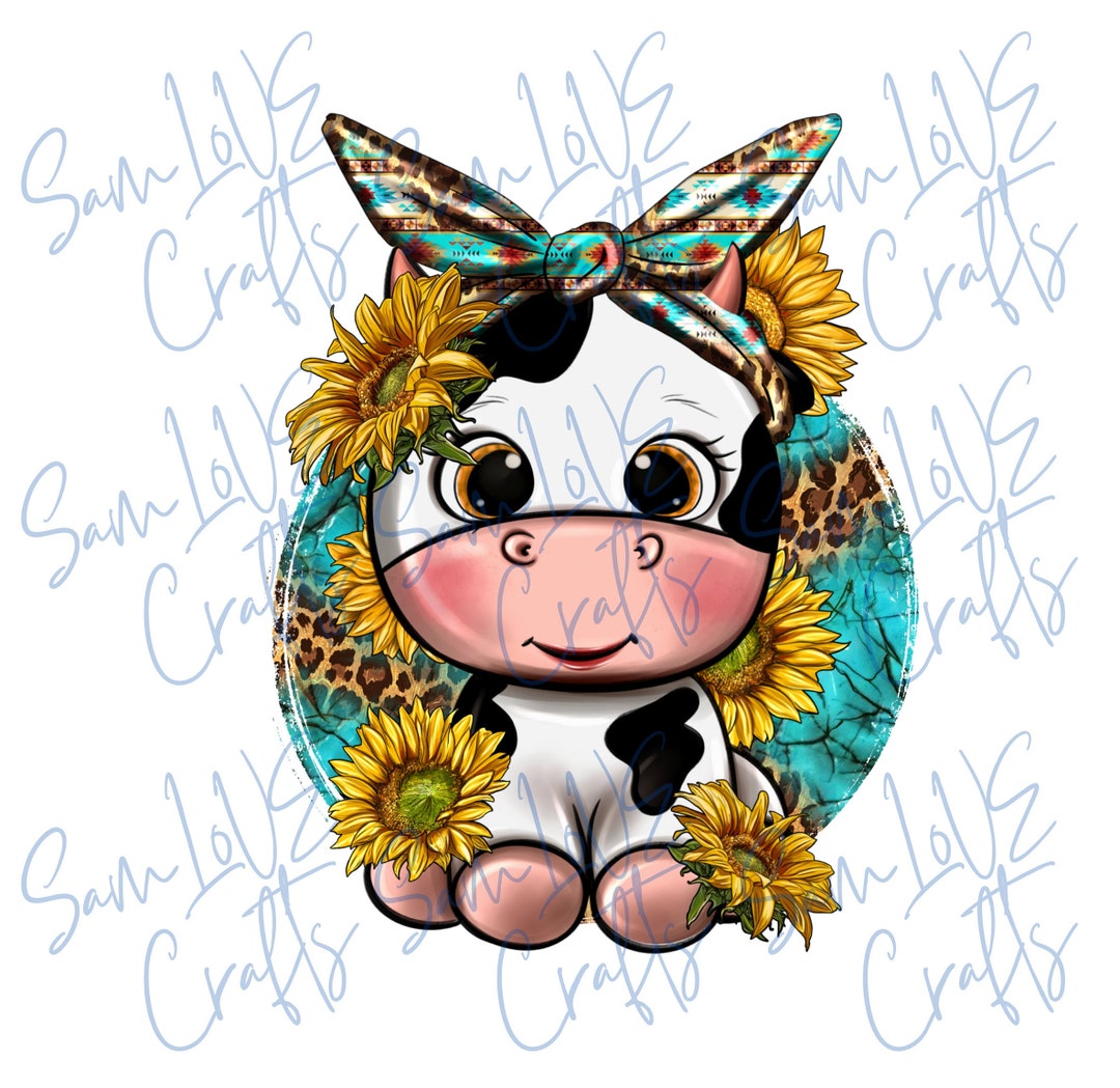 Sunflower Calf Heat Transfer Vinyl PHYSICAL PRODUCT - Etsy