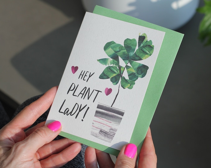 Plant Lady Birthday Card - Etsy