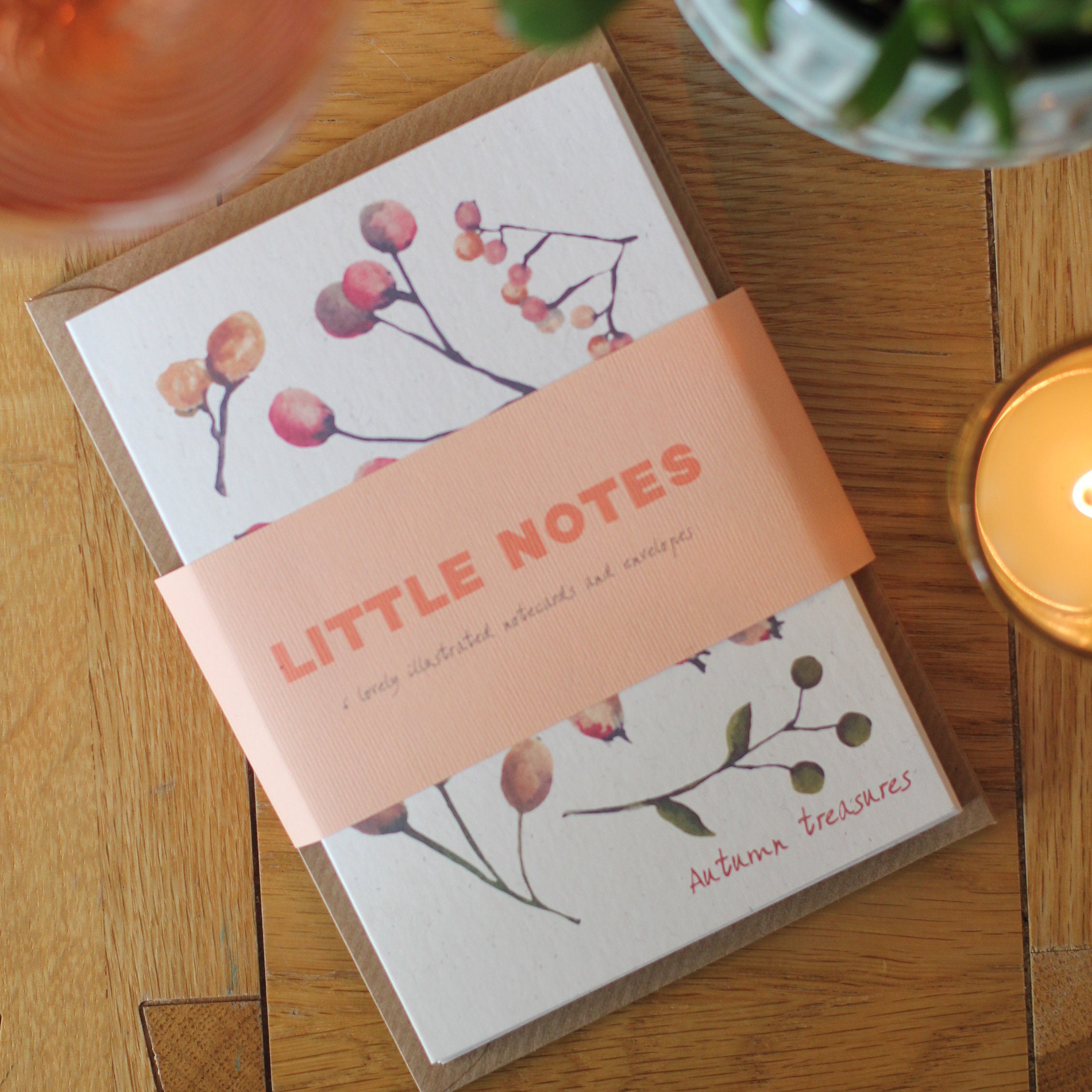 Set of 6 Cottagecore Notecards With Envelopes, Fall Notelet Set ...