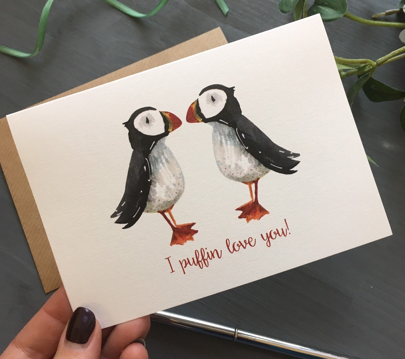Puffin Valentine Card - Puffins Love - Blue Planet 2 - Valentines ...