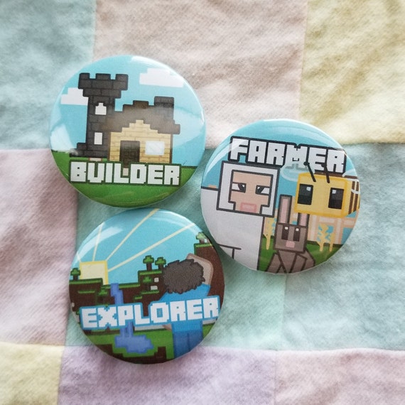 Minecraft Occupation Buttons | Etsy
