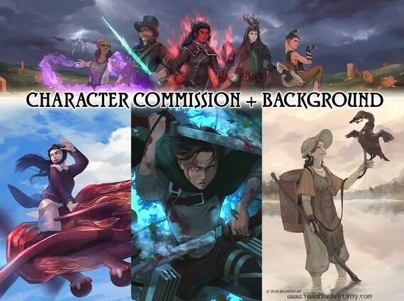 Character Commission Background. Original Character Art - Etsy